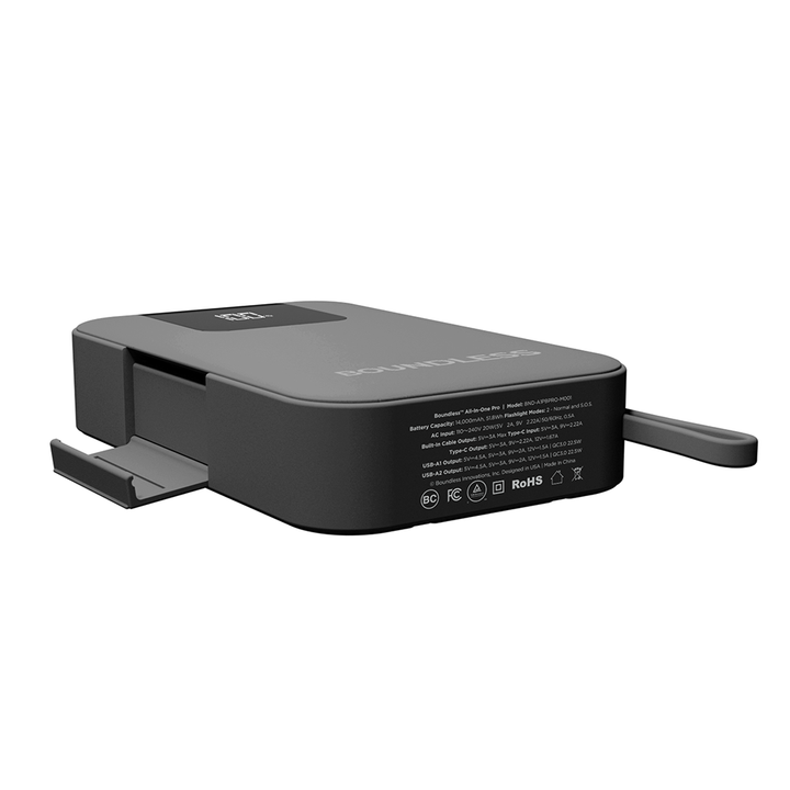 14,000mAh All-In-One Pro Power Bank w/AC Plug, Built-In Cables, Type-C ...