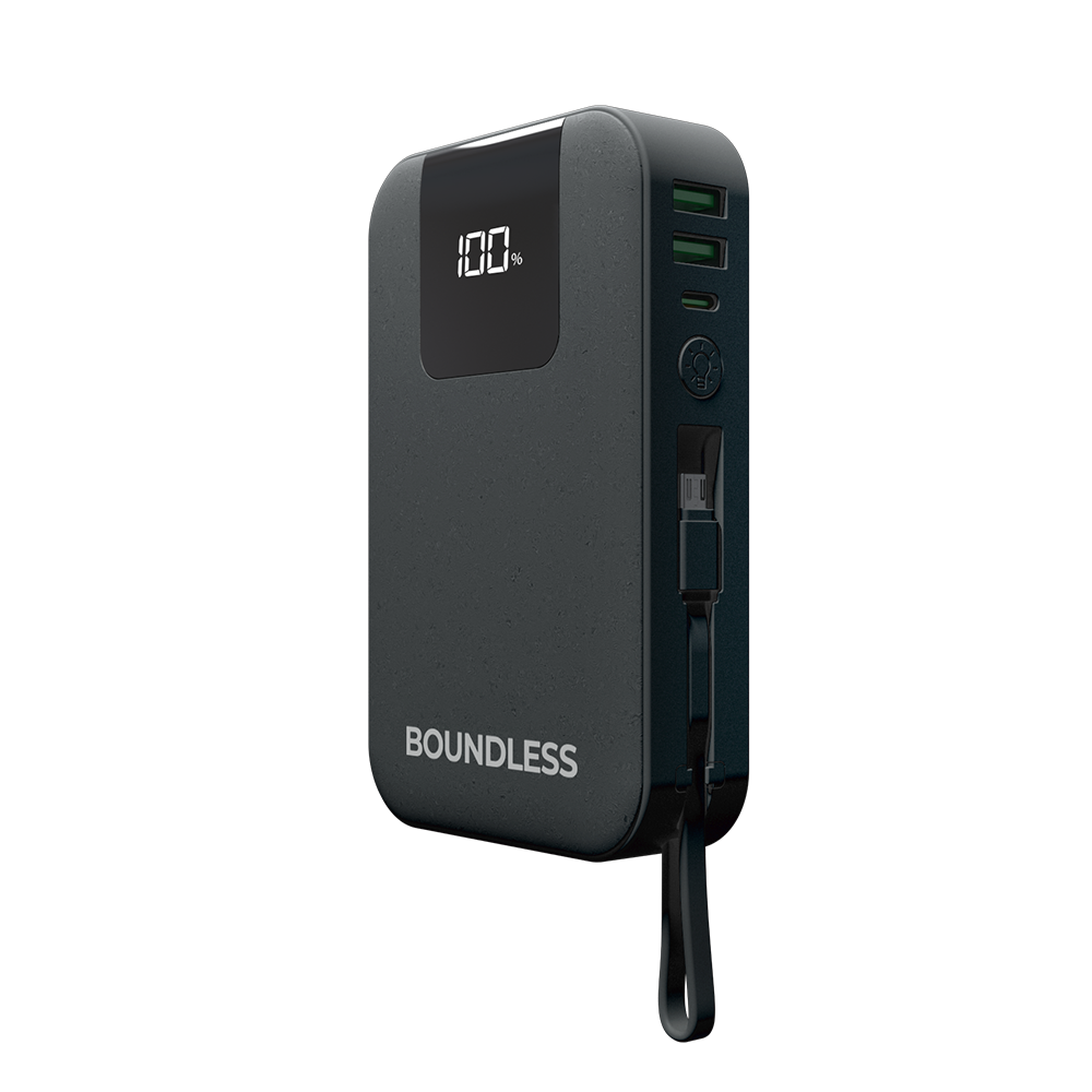 14,000mAh All-In-One Pro Power Bank w/AC Plug, Built-In Cables, Type-C – Boundless Innovations